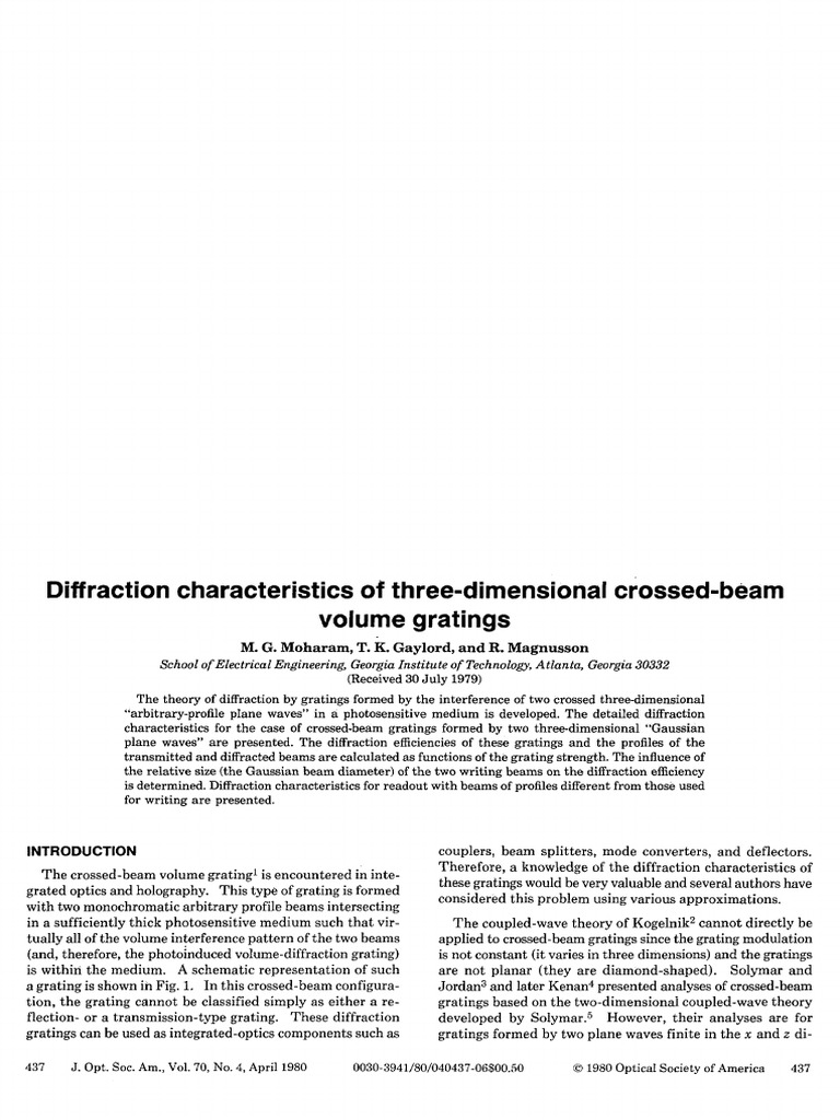 Mohara M 1980 | PDF | Diffraction | Waves