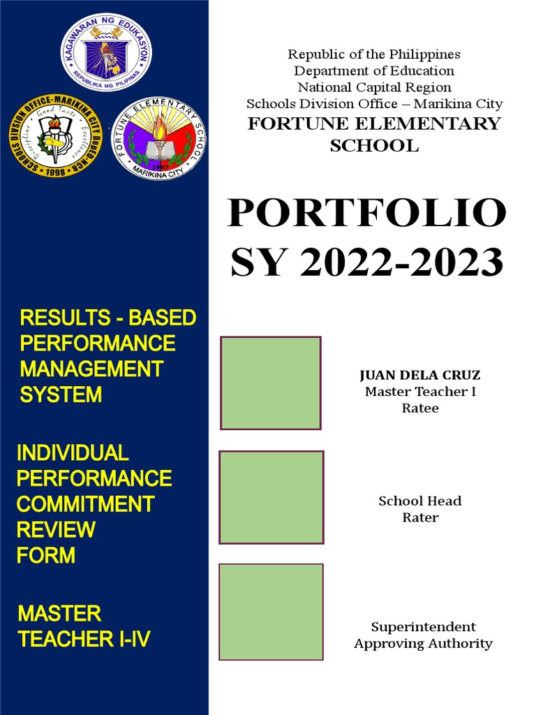 Sample Portfolio Rpms 2022-2023 Mt-1-4 | PDF | Mentorship | Learning