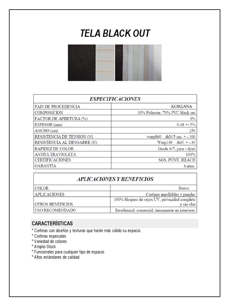 Ficha Tecnica Black Out | PDF