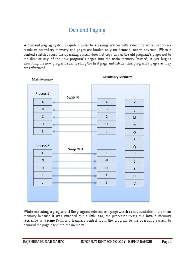 Demand Paging | PDF | Business | Computers
