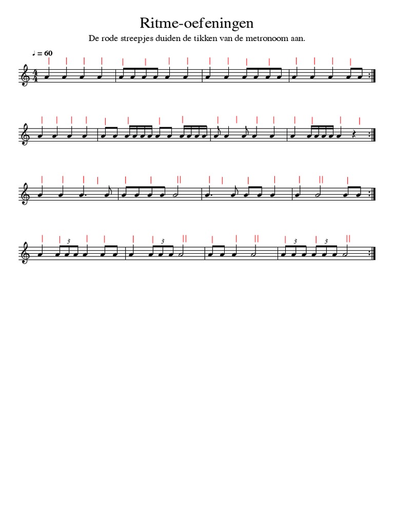 Ritme-Oefeningen 2 | PDF