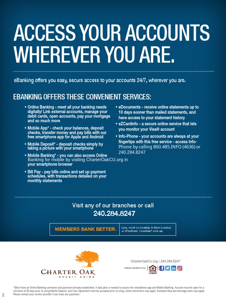 CharterOak EBanking E-Brochure | PDF | Online Banking | Banks & Banking
