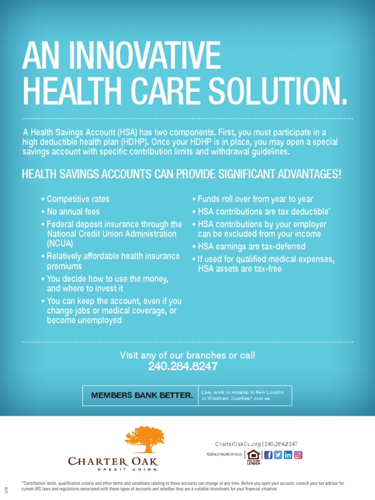 CharterOak HSA E-Brochure | PDF | Health Savings Account | Financial ...