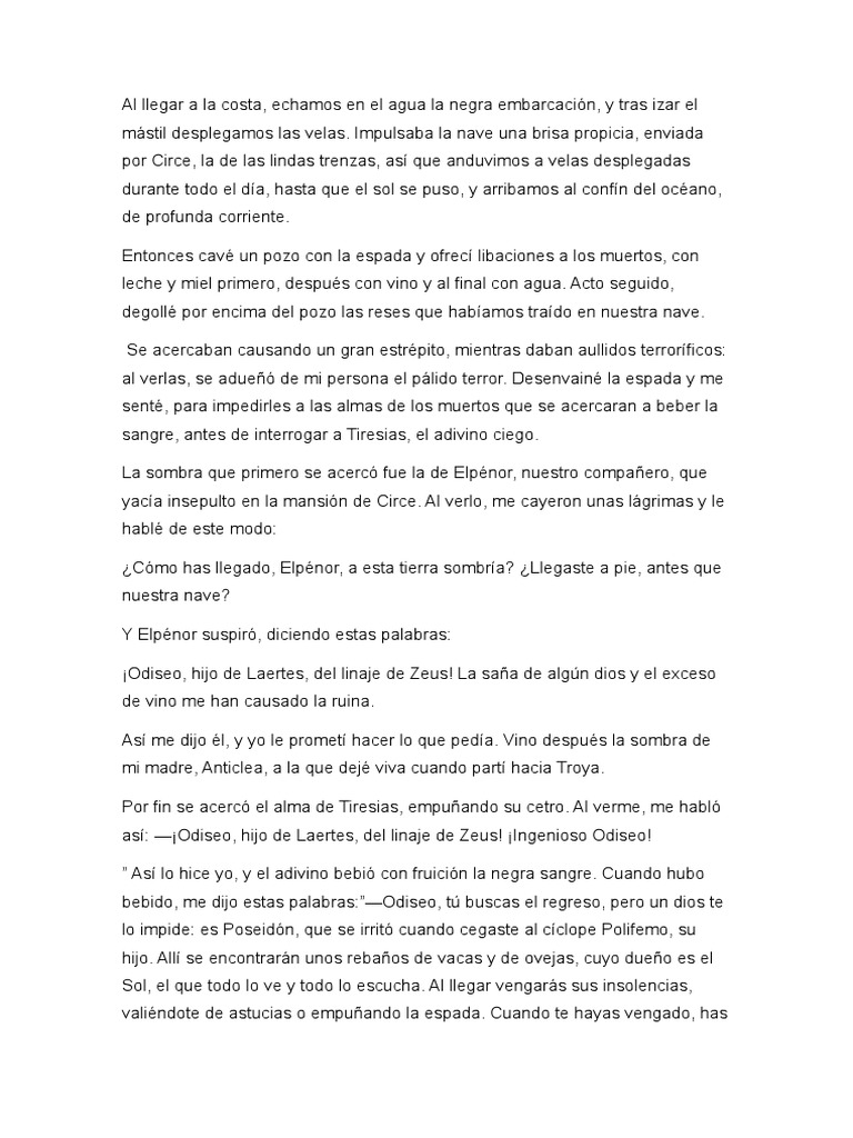Canto Xi Pdf Odiseo Aquiles
