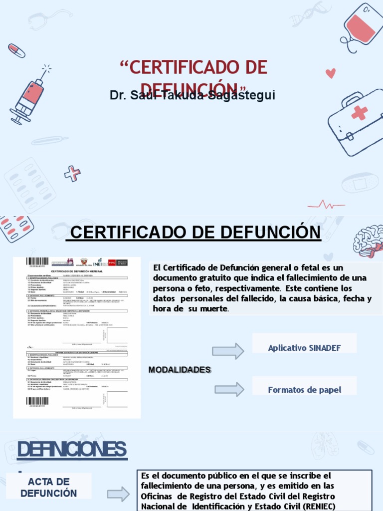 Certificado de Defunción | Descargar gratis PDF | Muerte | Medicina