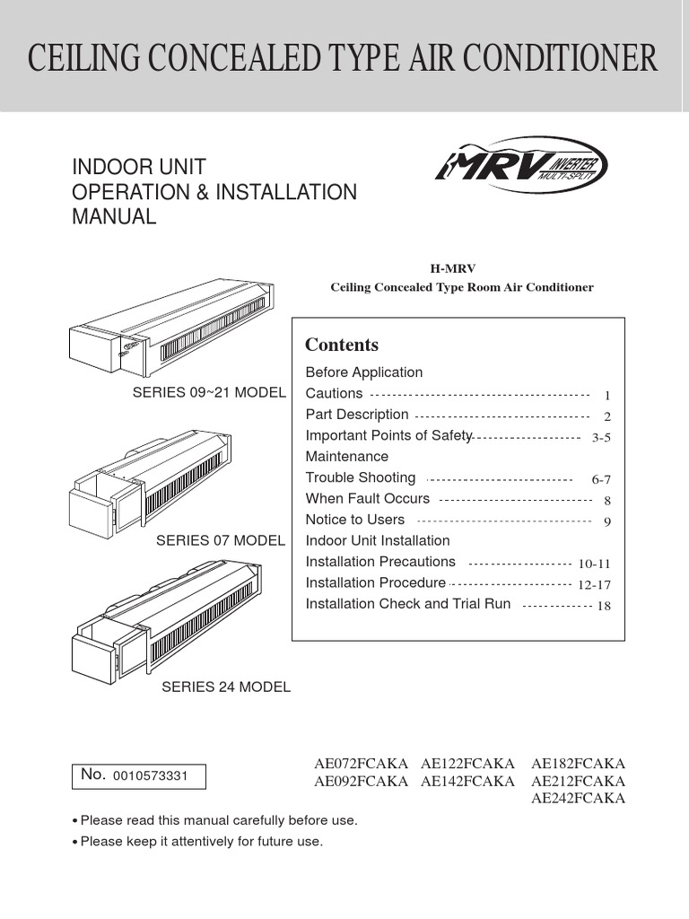 Ceiling Concealed AC Installation Guide | PDF | Duct (Flow) | Pipe ...
