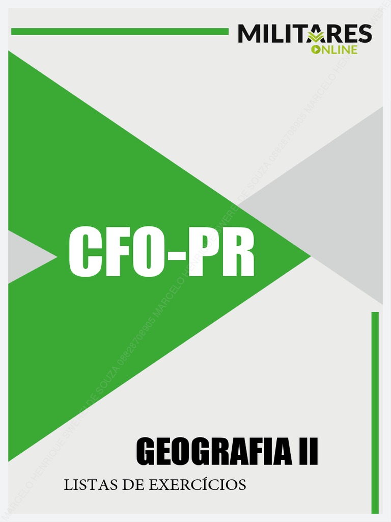 Geografia II Intensivo Listas de Exercicios Completo CFO | PDF | Terreno | Mapa