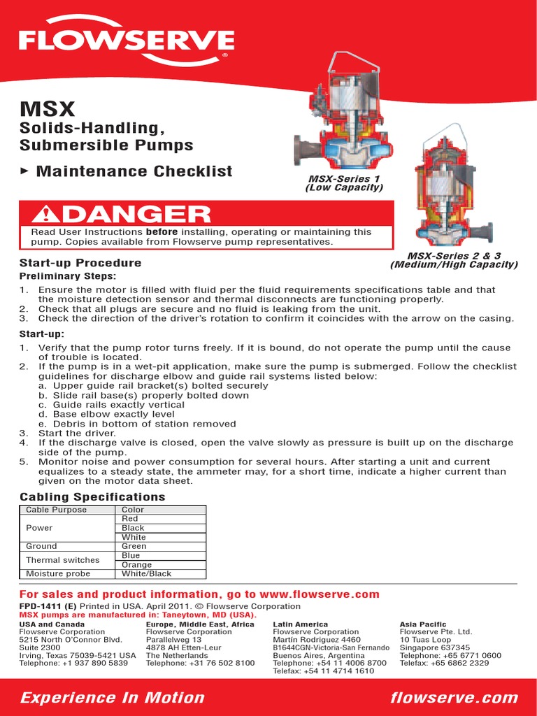 FLOWSERVE MSX Mantenimiento | Download Free PDF | Pump | Valve