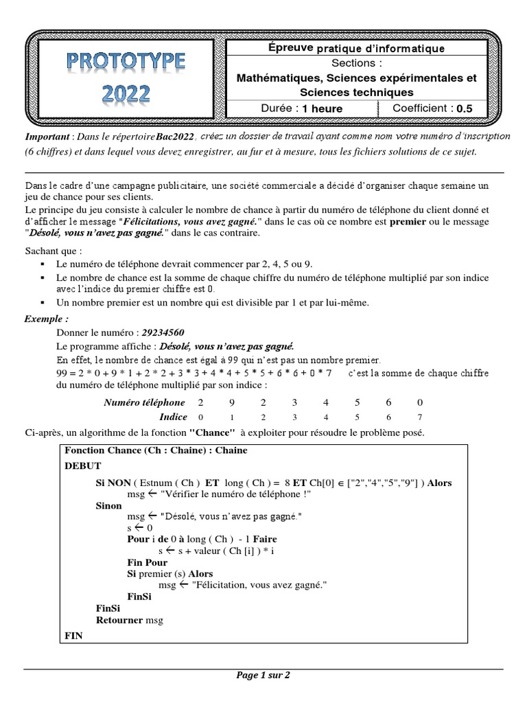 Prototype Pratique SC Imprimable | PDF | Programme informatique | Programmation