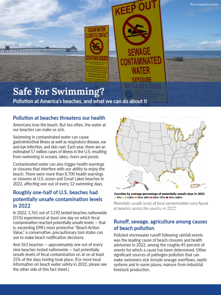 Environment America Beach Factsheeet Florida | PDF | Water Pollution ...