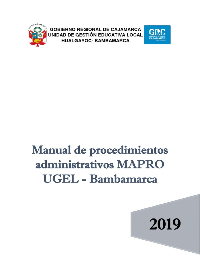 Mapro Ugel Bambamarca 2019 | PDF | Educación primaria | Salón de clases