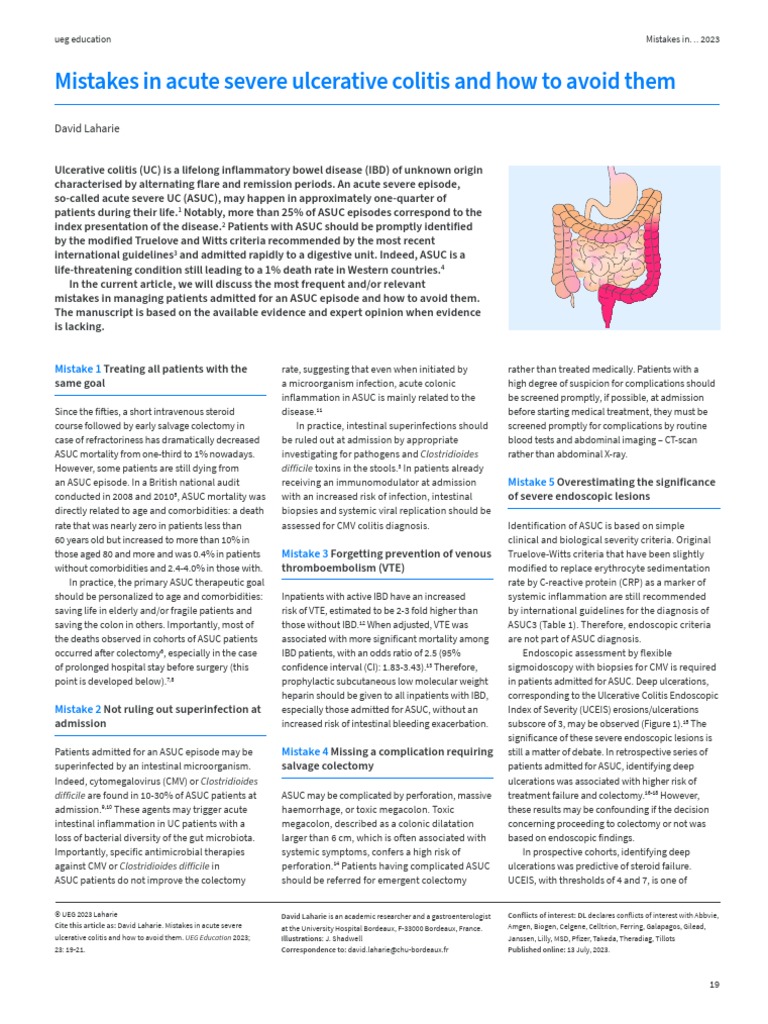 Managing Acute Severe Ulcerative Colitis | PDF | Ulcerative Colitis | Inflammatory Bowel Disease