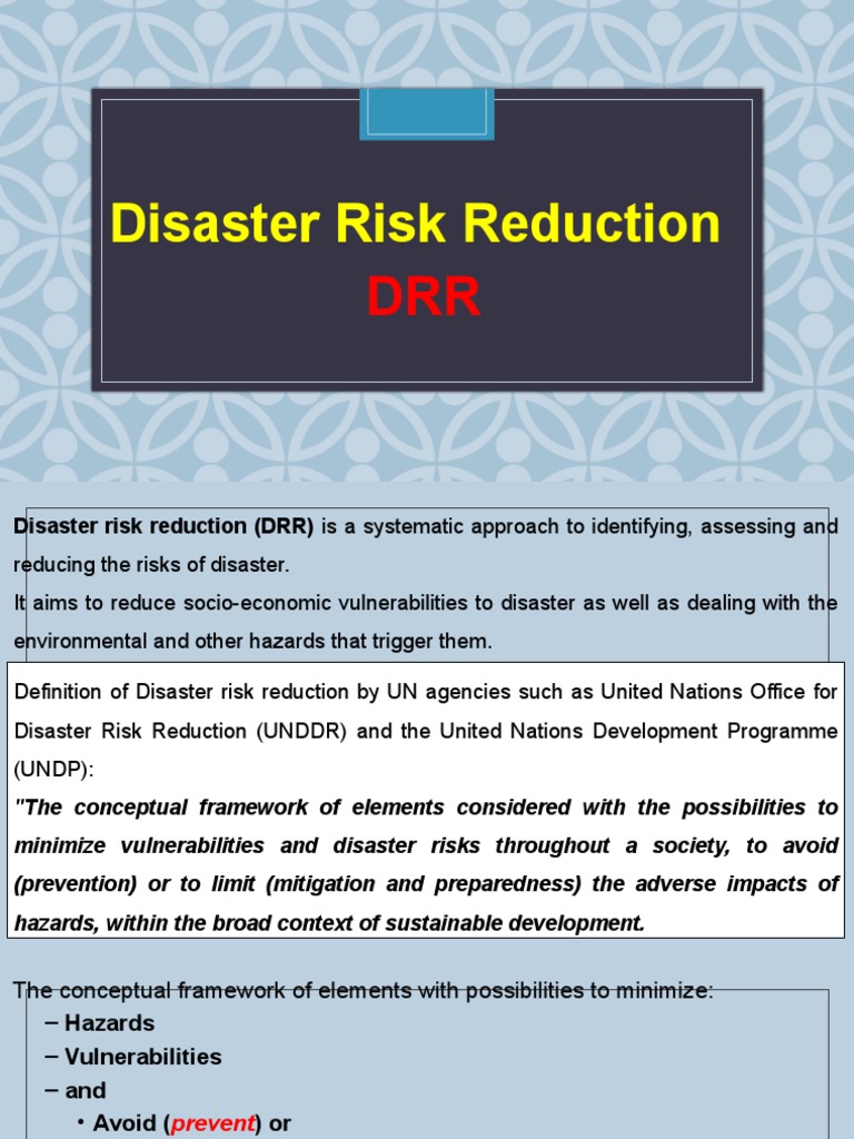 Understanding Disaster Risk Reduction | PDF | Hazards | Emergency ...