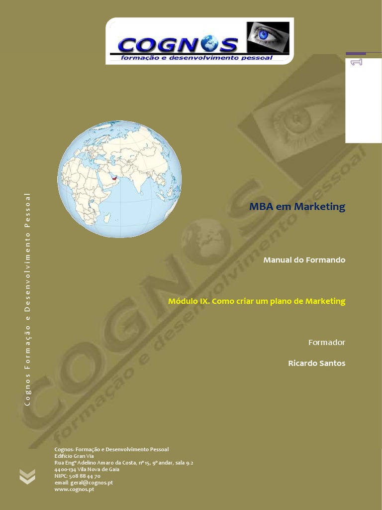 Manual Do Formando M9 - MBA Marketing | PDF | Análise SWOT | Economias