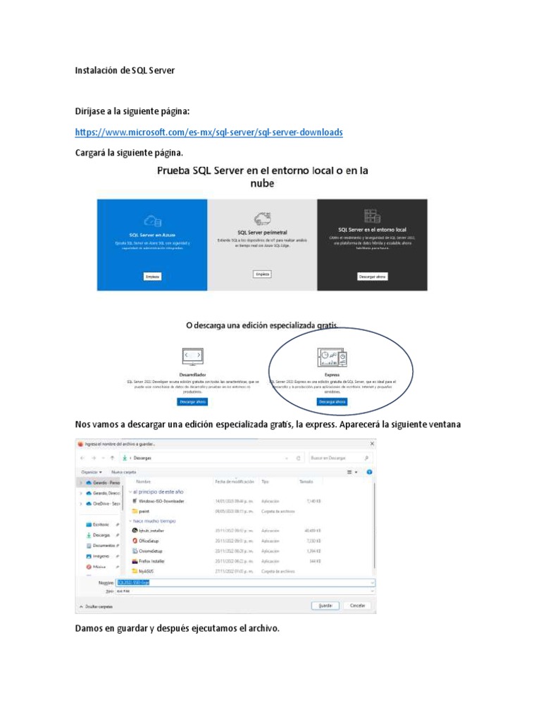 Instalación de SQL Server | PDF