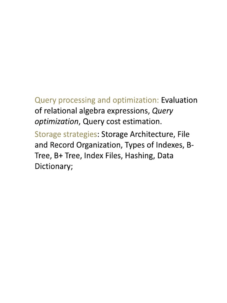 Query Optimization | PDF Query Optimization | PDF