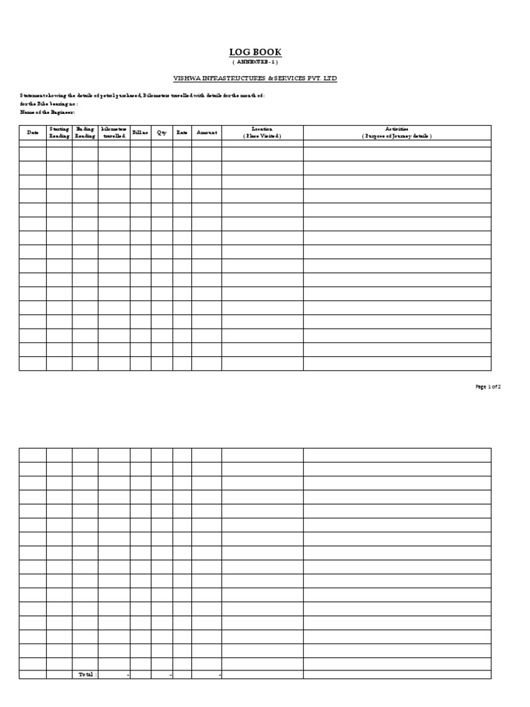 Log Book | PDF