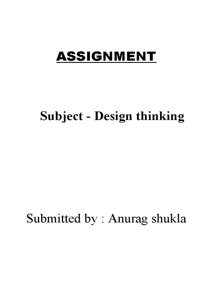 Assignment-3 (Design Thinking) | PDF | Design Thinking | Thought
