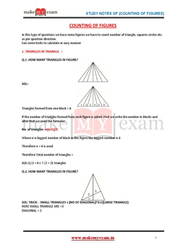 34881counting of Figures 05 Pages | PDF | Triangle | Elementary Mathematics