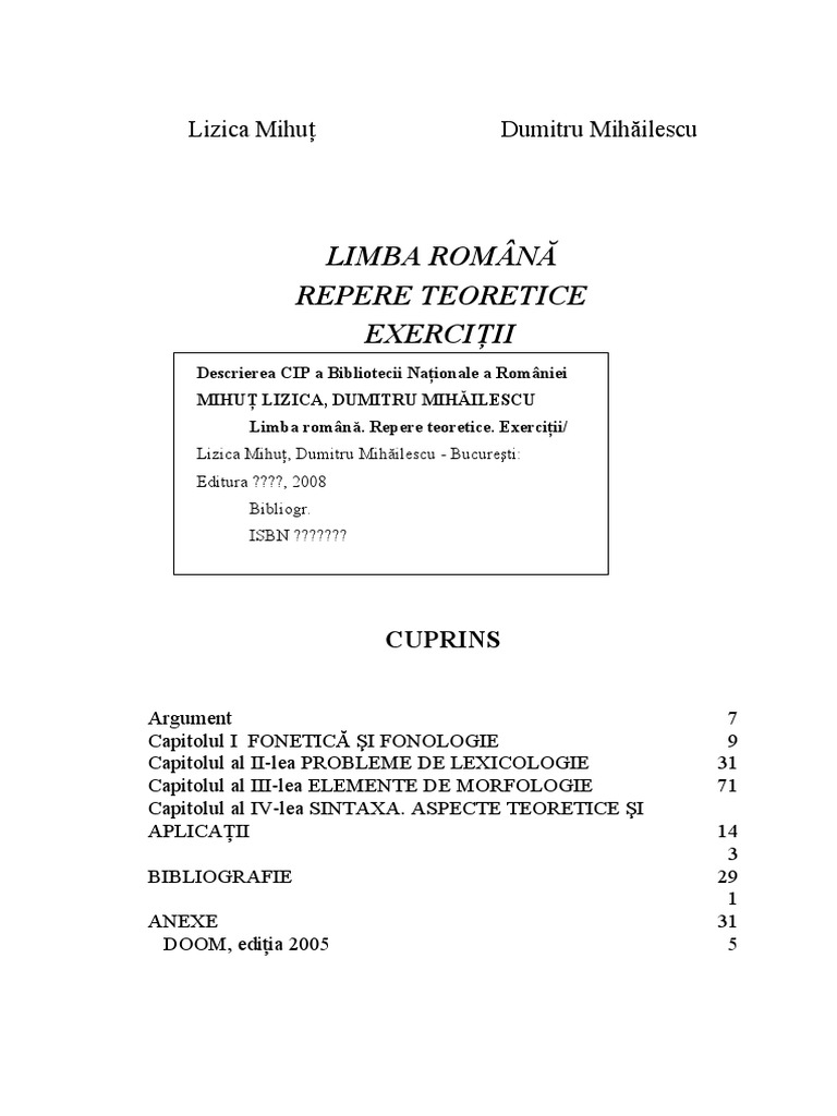 Carte Gramatica Mihailescu | PDF