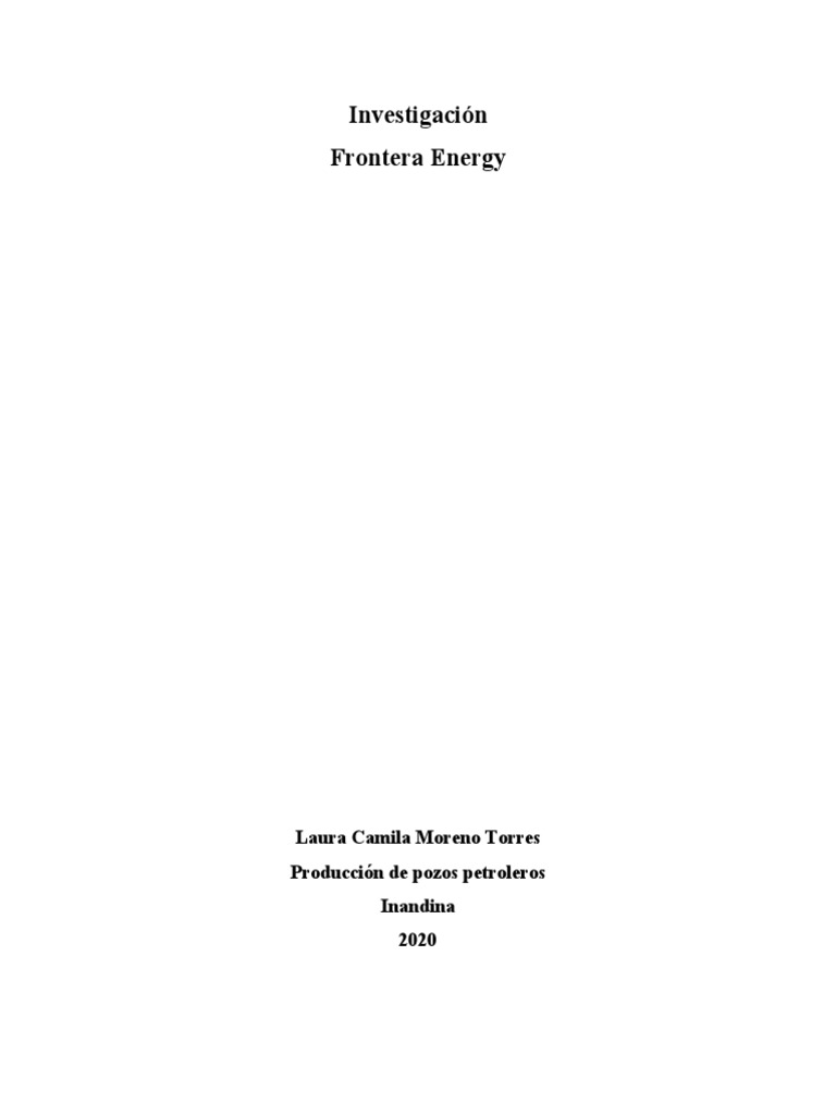 Frontera Energy | PDF | Sustentabilidad | Economias