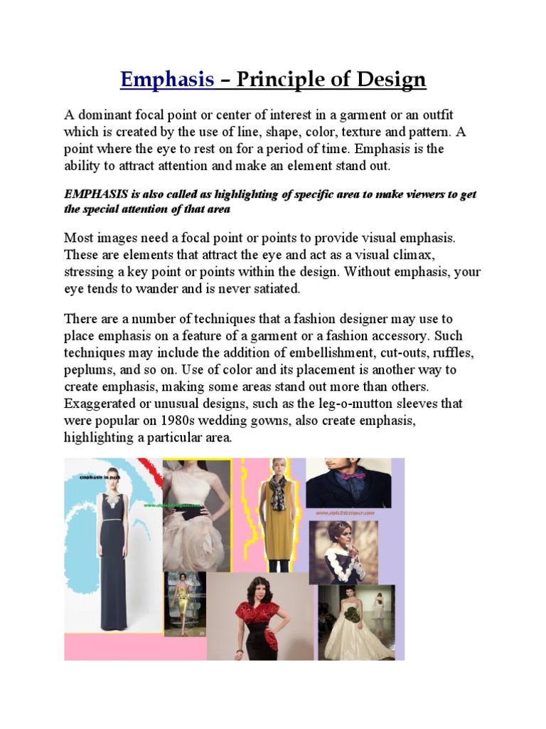 Emphasis 2021 | PDF | Composition (Visual Arts) | Fashion