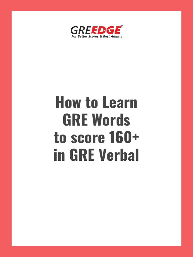 Gre Words | Download Free PDF | Graduate Record Examinations | Word