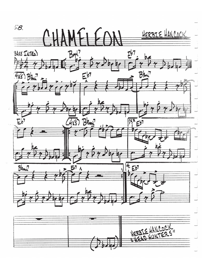 Herbie Hancock-Chameleon-SheetMusicMobile | PDF