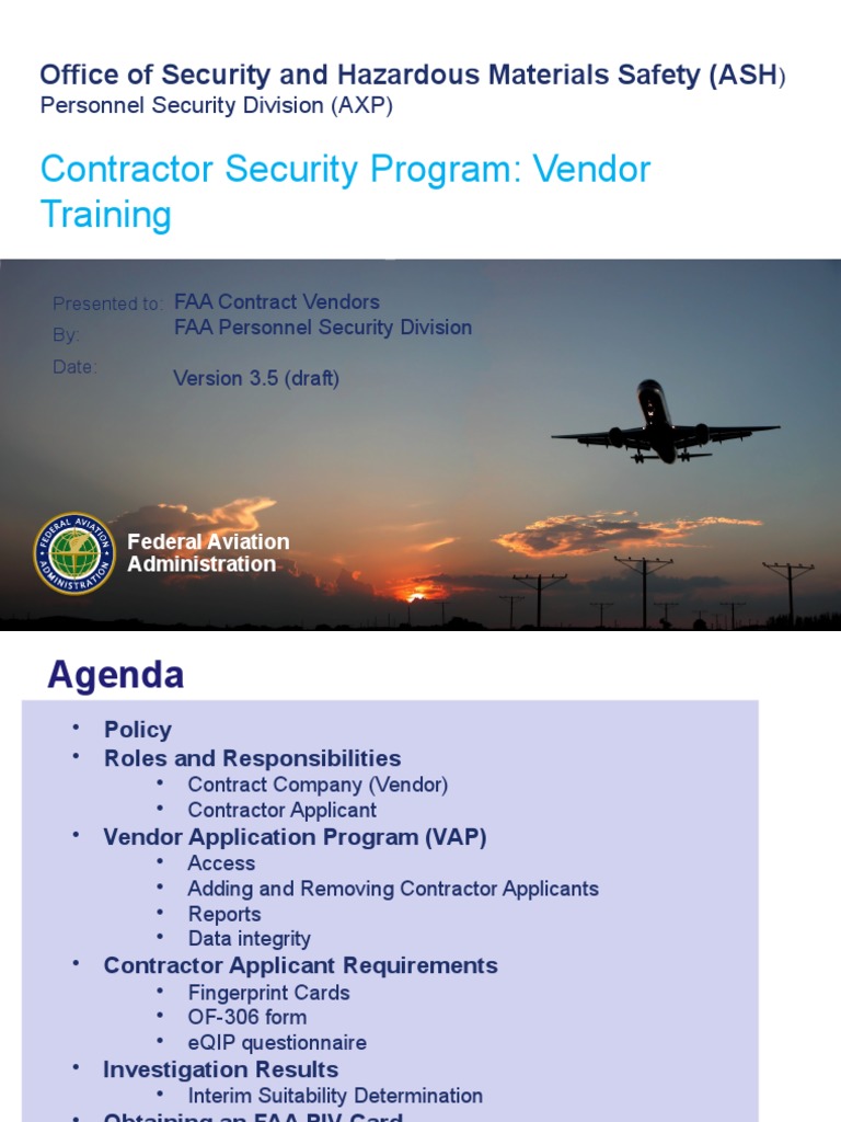 FAA PIV Card Process for Contractors | PDF | Identity Document ...