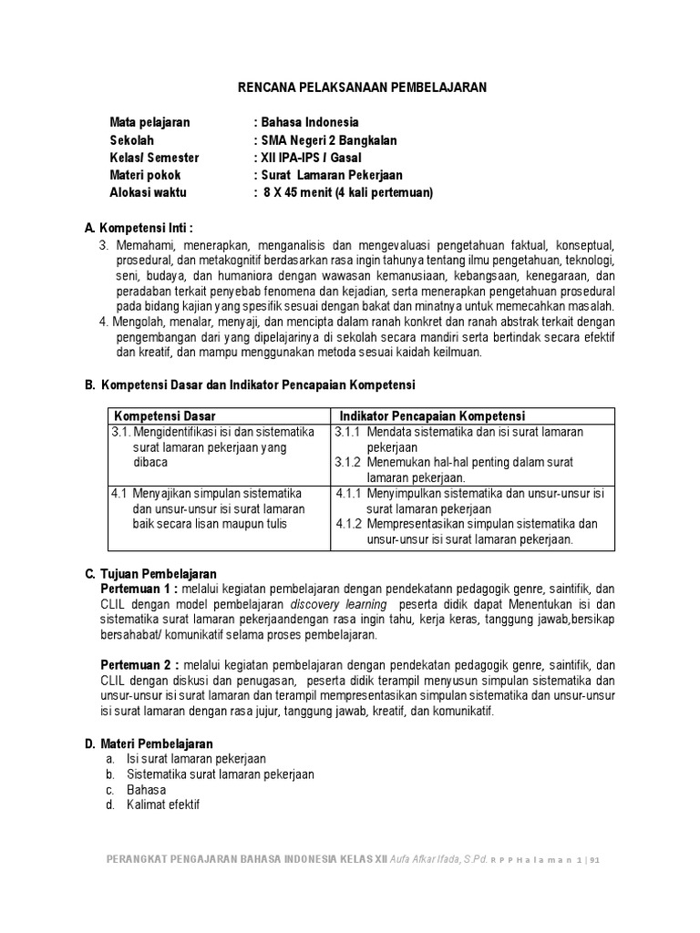 RPP Kelas XII 2022 Ganjil | PDF