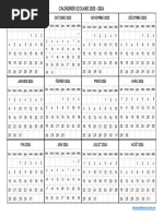 Calendrier Maternelle Moustache 2025-2026 | PDF