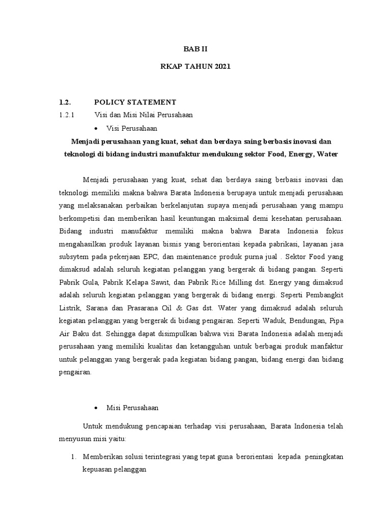 Policy Statement | PDF | Bisnis