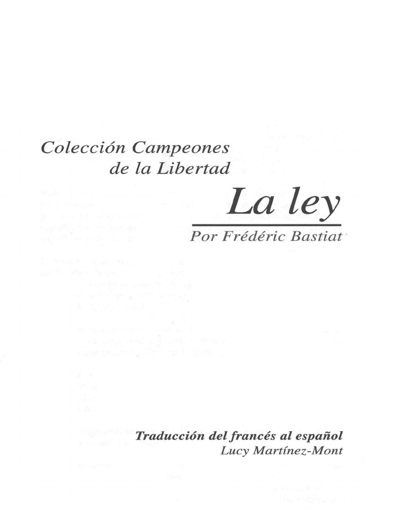 Frederic Bastiat - La Ley-1 | PDF