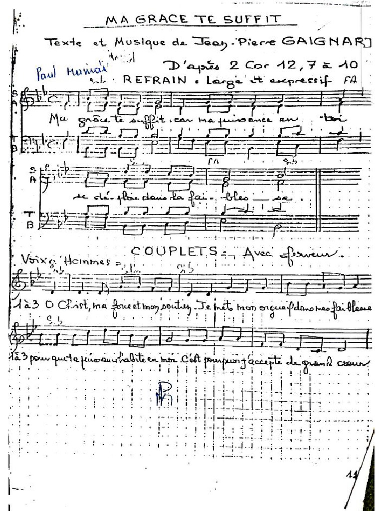 MA GRACE TE SUFFIT(Jean-Pierre gaignard) | PDF