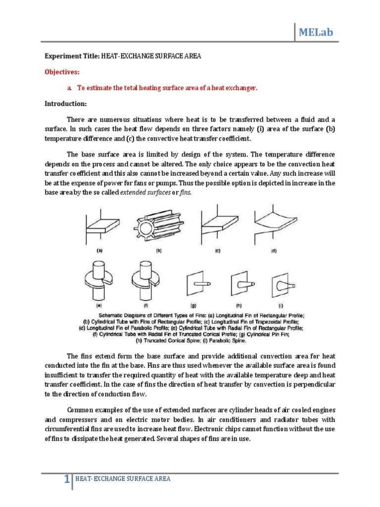 Heat Exchange Surface Area | PDF | Heat Exchanger | Heat Transfer