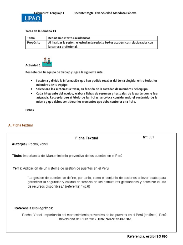 Trabajo de Lenguaje Semana 13 | PDF | Puente