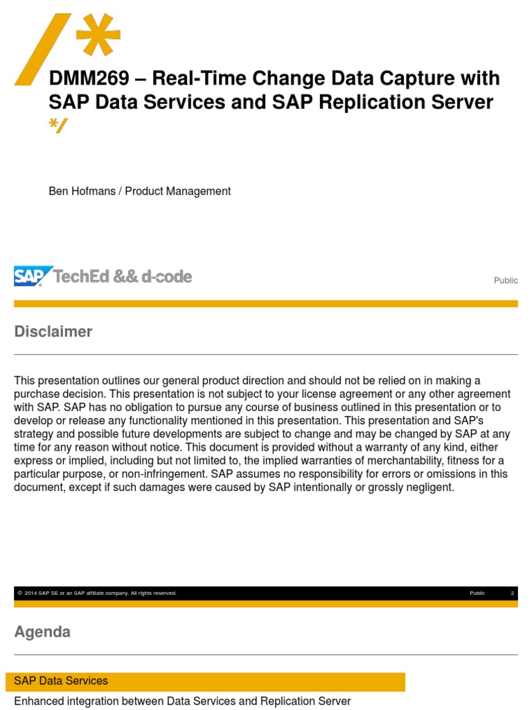 Real-Time CDC With SAP Data Services and SAP Replication Server ... Real-Time CDC With SAP Data Services and SAP Replication Server ...