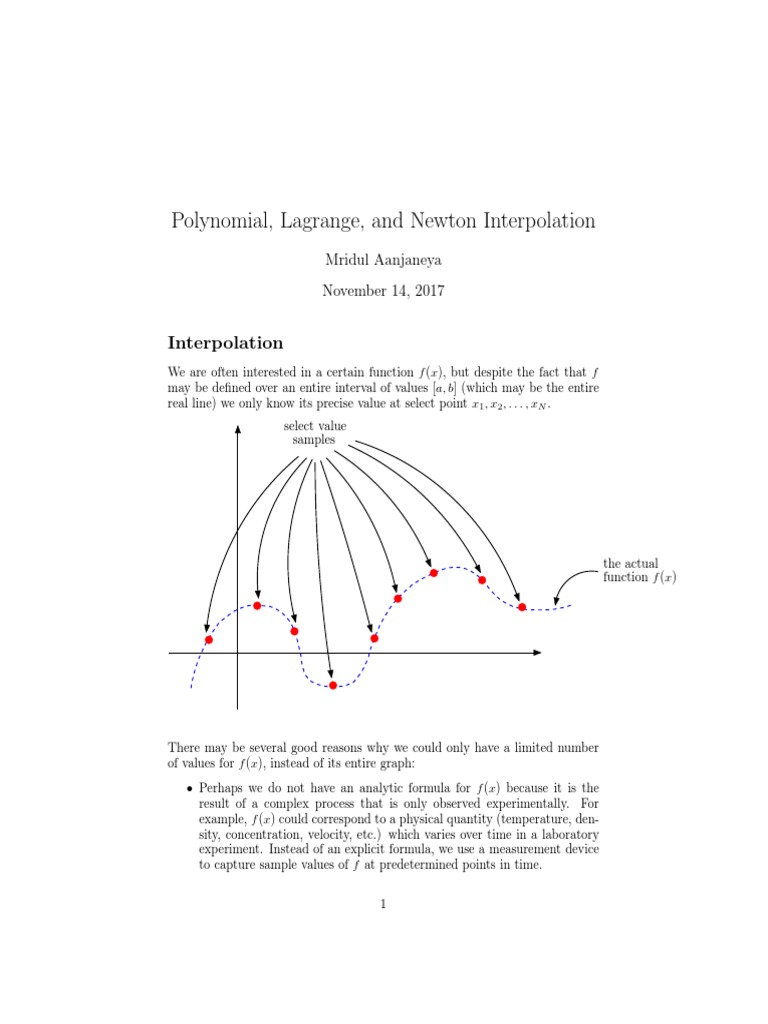 Interpolation Pdf Interpolation Mathematics Of Computing 