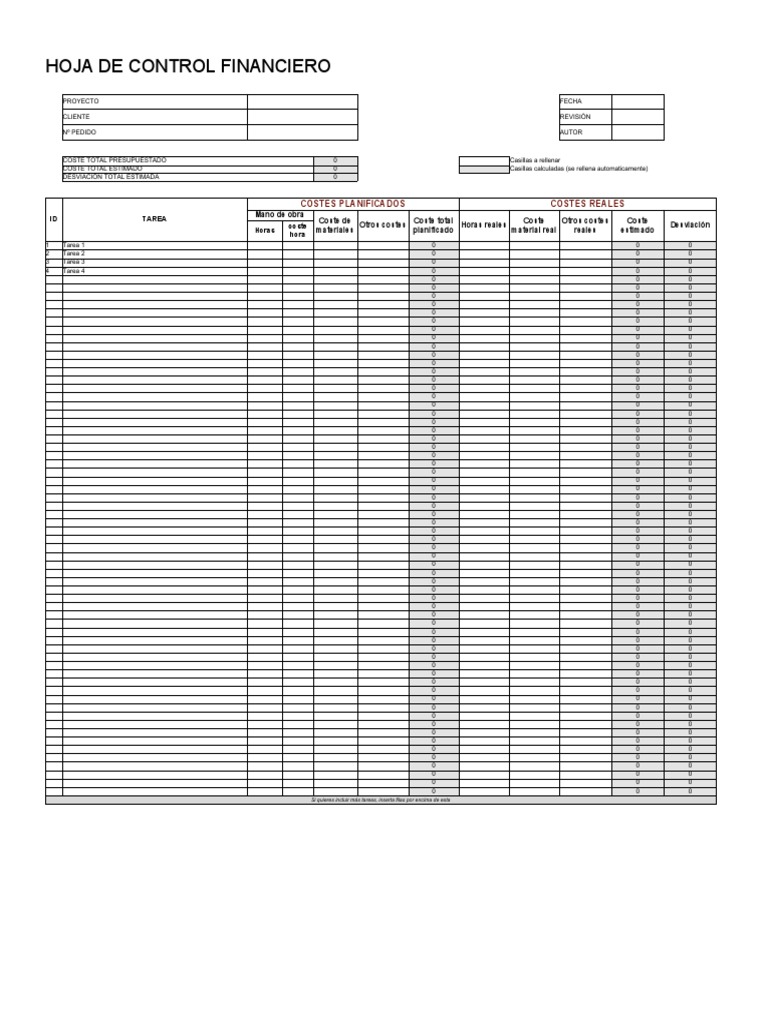 Control Financiero de Proyecto | PDF