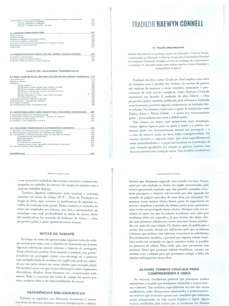 CONNELL, Raewyn - Gênero em Termos Reais | PDF