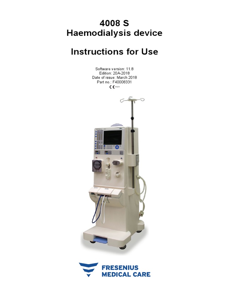 4008 S Haemodialysis Device Instructions For Use | PDF ...