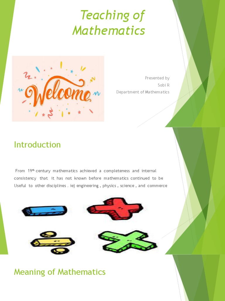 Significance of Teaching Mathematics | PDF | Mathematics | Science