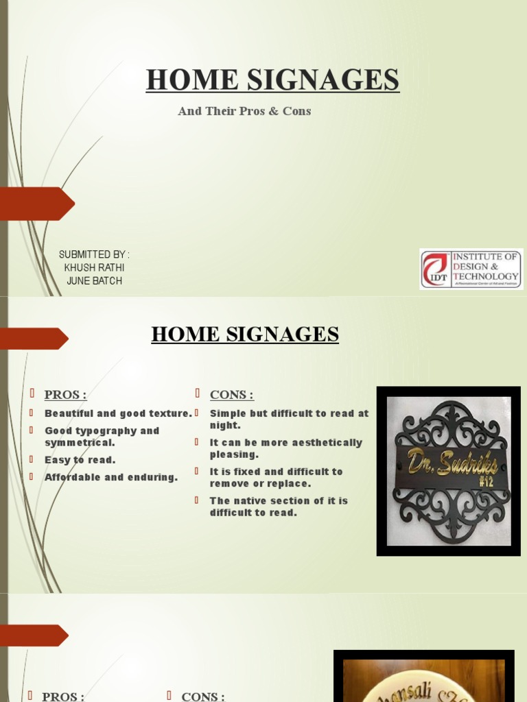 Home Signages | PDF