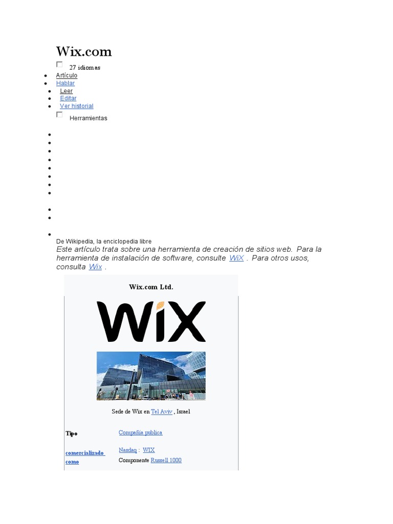 Wix 2 | PDF | Internet | ciberespacio