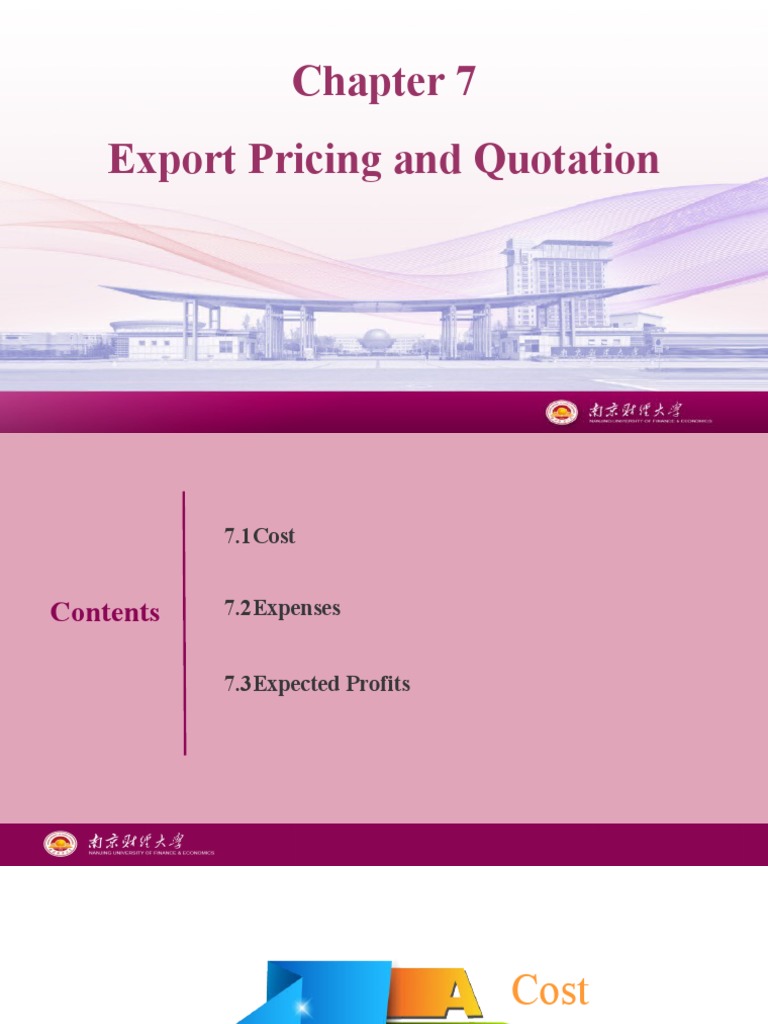 07 Export Pricing and Quotation | PDF | Taxes | Value Added Tax