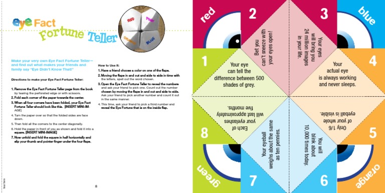 Eye Fact Fortune Teller | PDF
