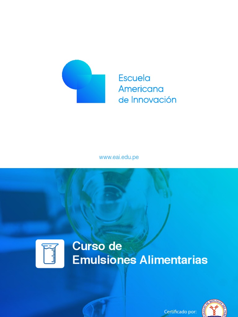 Brochure Emulsiones Alimentarias | PDF | Emulsión | Alimentos