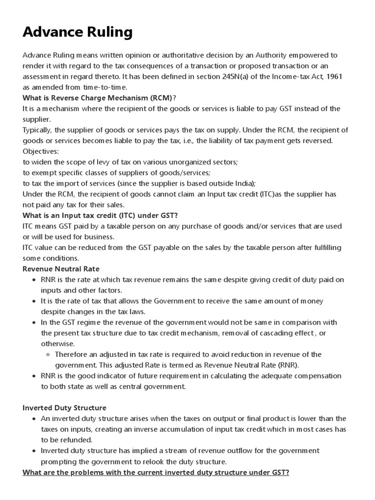 Advance Ruling | PDF | Taxes | Value Added Tax