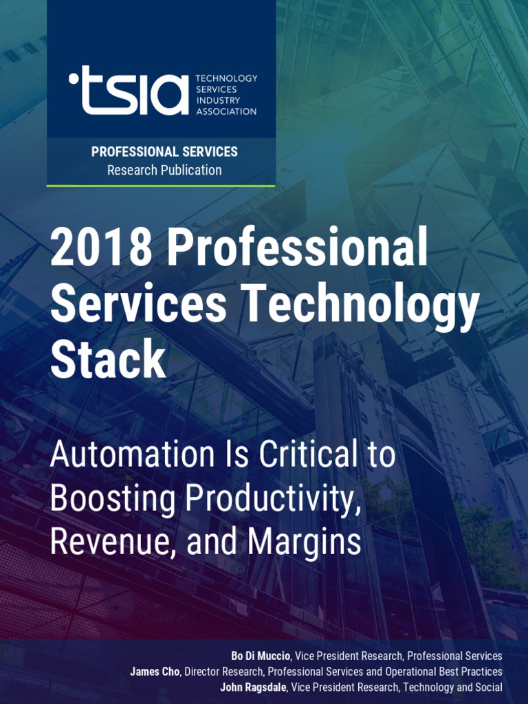 2018 Professional Services Technology Stack Pdf Analytics