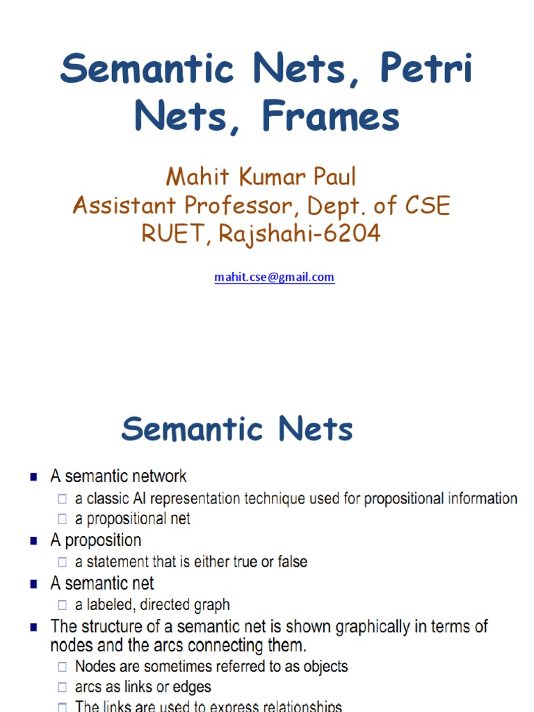 Semantics, Petri Net, Frame | PDF